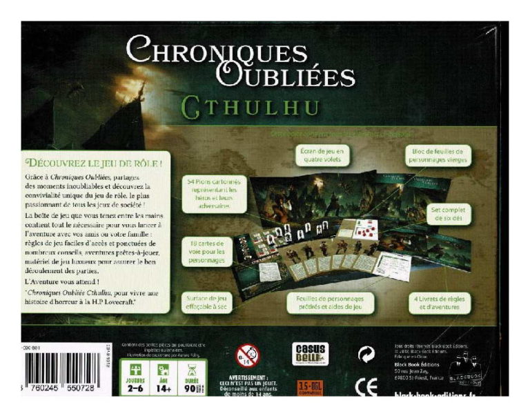 Chroniques Oubliées Cthulhu - Boîte d'Initiation | Jeux du KDOR