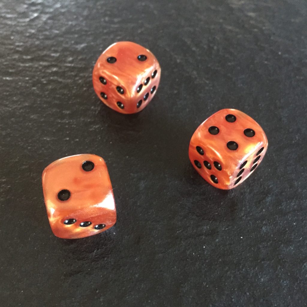 Dés à Jouer 16 mm Nacré / Marbré Caramel | Jeux du KDOR