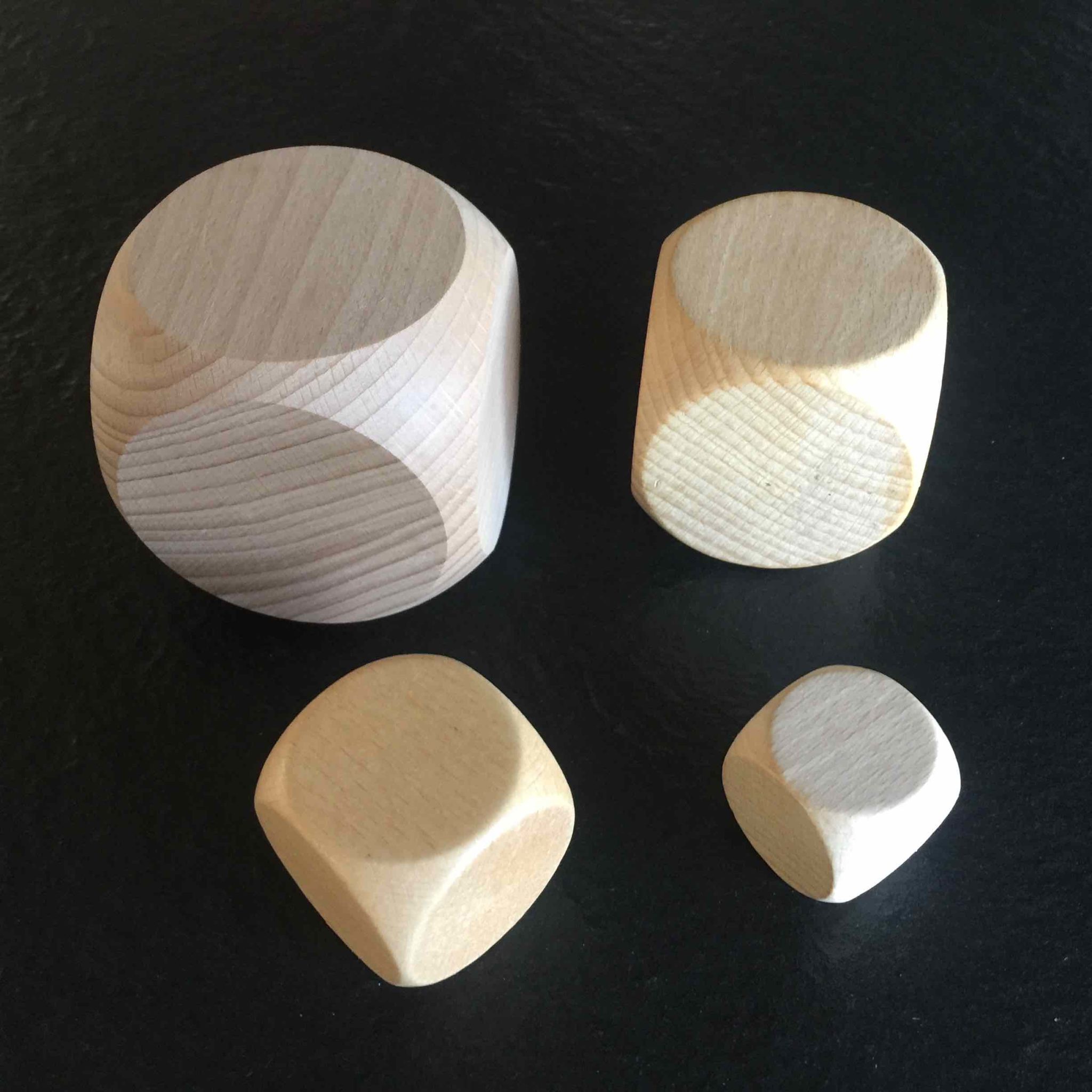 Dés à Jouer 30 mm Bois / Vierge | Jeux du KDOR